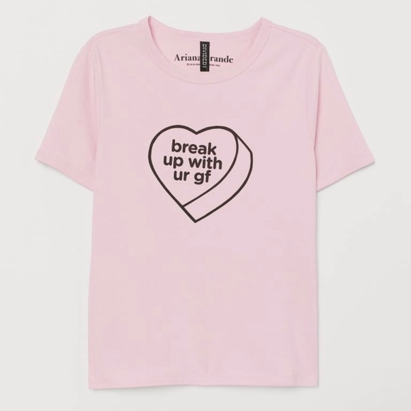 Ariana Grande | Tops | Ariana Grande Hm Break Up With Ur Gf Shirt ...